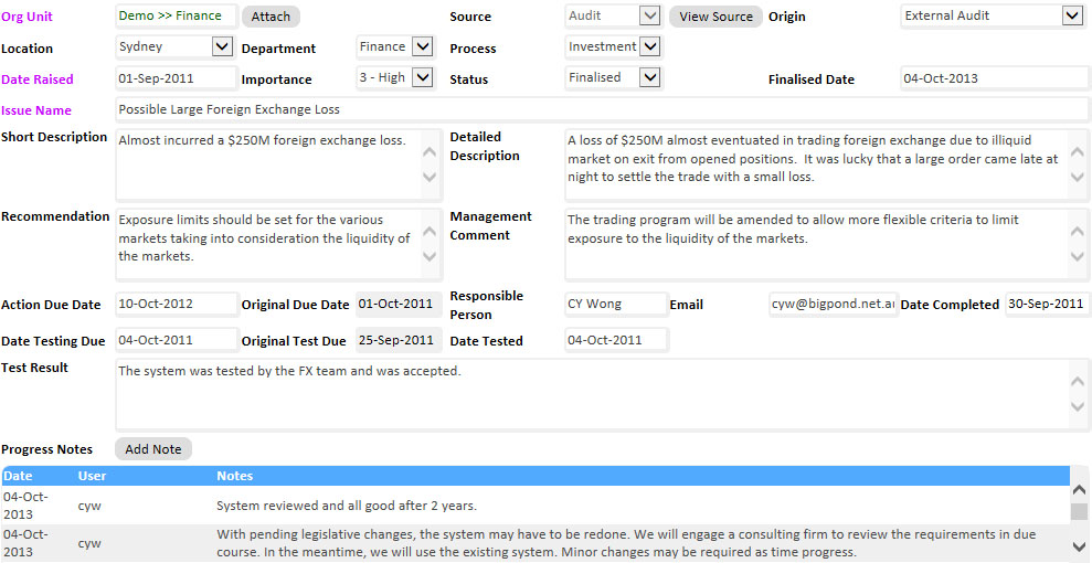 GuardianERM.Net Help [Issue Details]