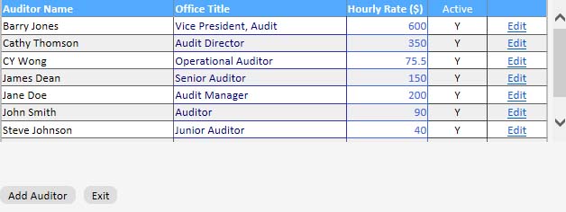 GuardianERM.Net Help [Auditor Maintenance]